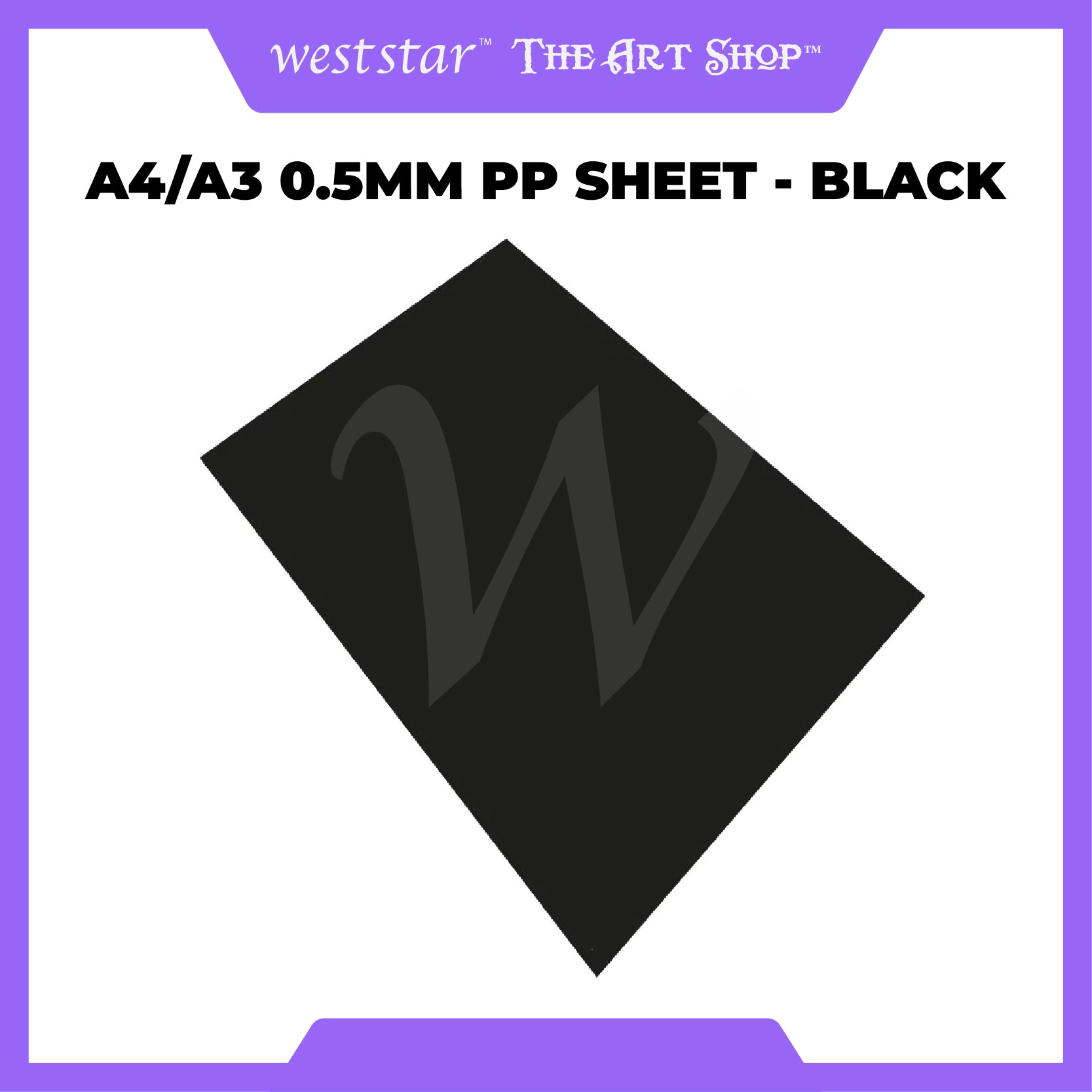 [WESTSTAR] Black Polypropylene Sheet / PP Sheet Plastic Opaque Hard