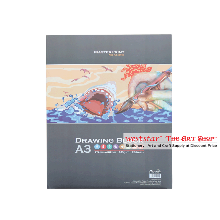 Masterprint Drawing Block A3*135g*20s I Weststar The Art Shop - retail ...